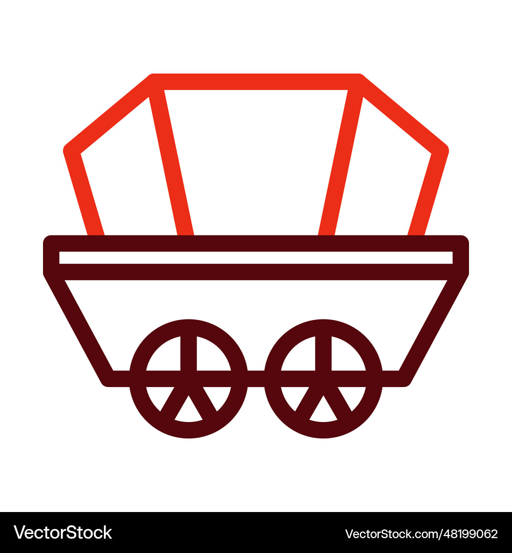 Wagon glyph two color icon for personal and Vector Image