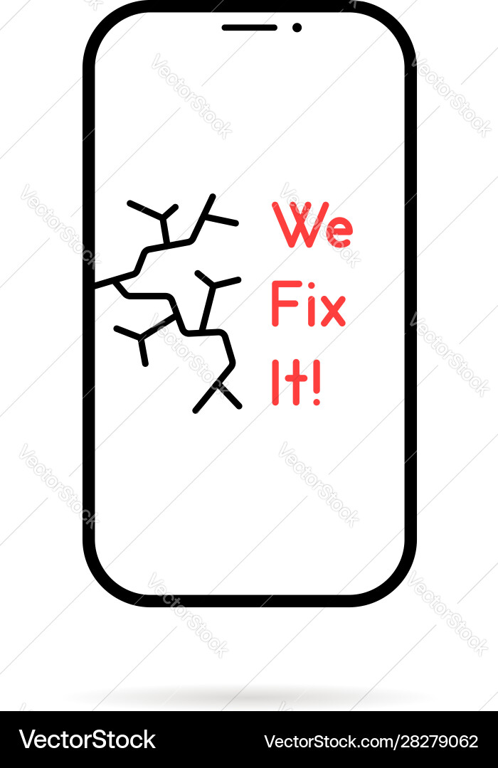 We fix it like phone repair service Royalty Free Vector