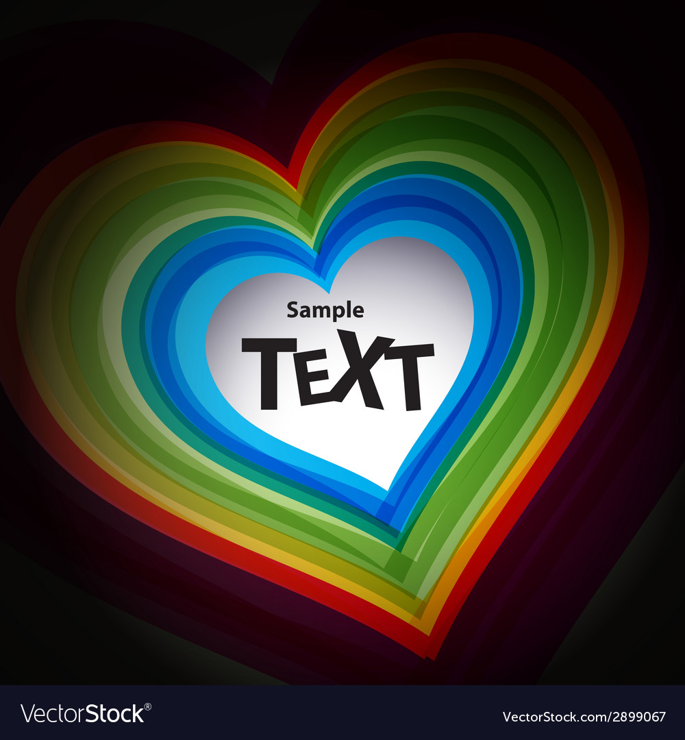 Abstract colour heart symbol Royalty Free Vector Image