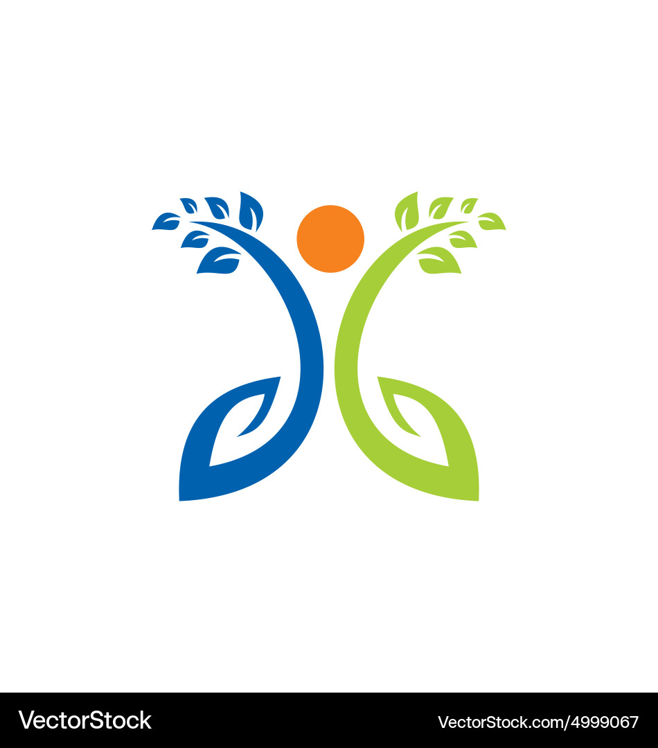 Bio plant vegetarian abstract logo Royalty Free Vector Image