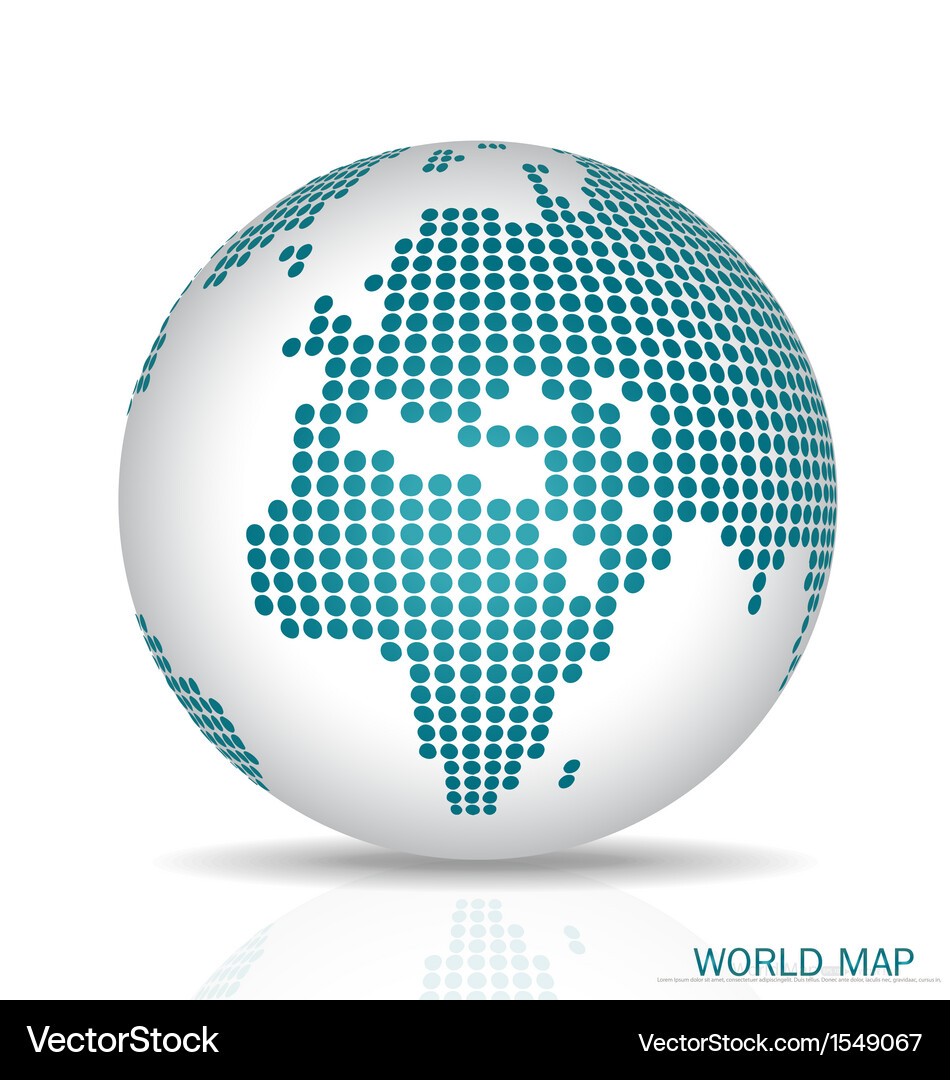 Dotted globe Royalty Free Vector Image - VectorStock