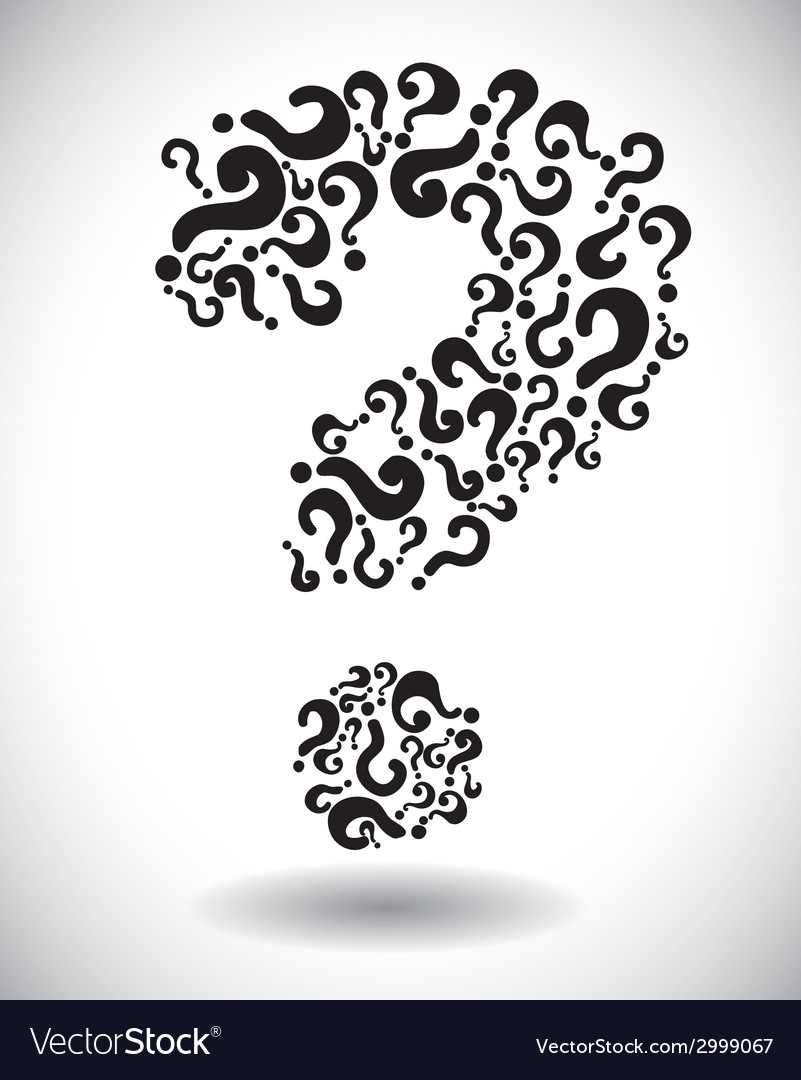 Doubt design over gray background Royalty Free Vector Image