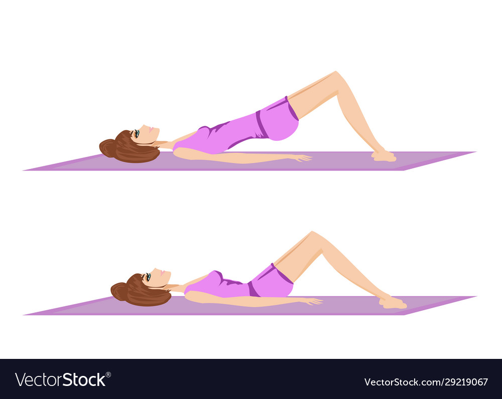 Exercises for buttocks Royalty Free Vector Image