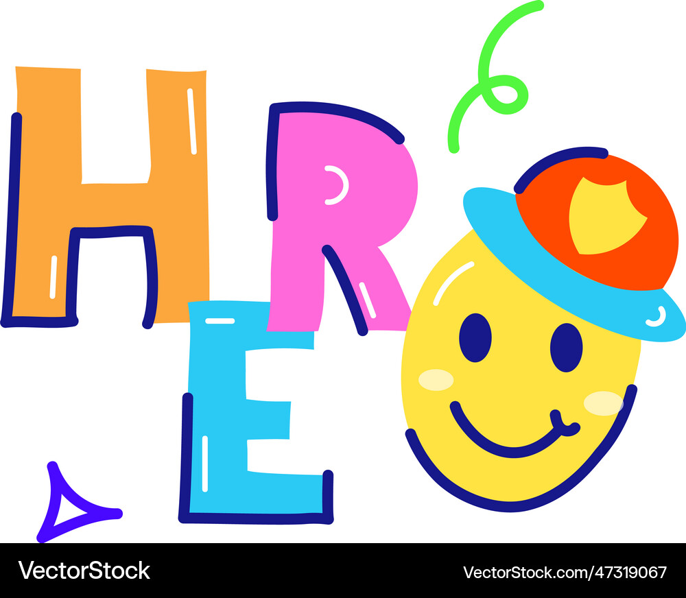 Hero emoji Royalty Free Vector Image - VectorStock