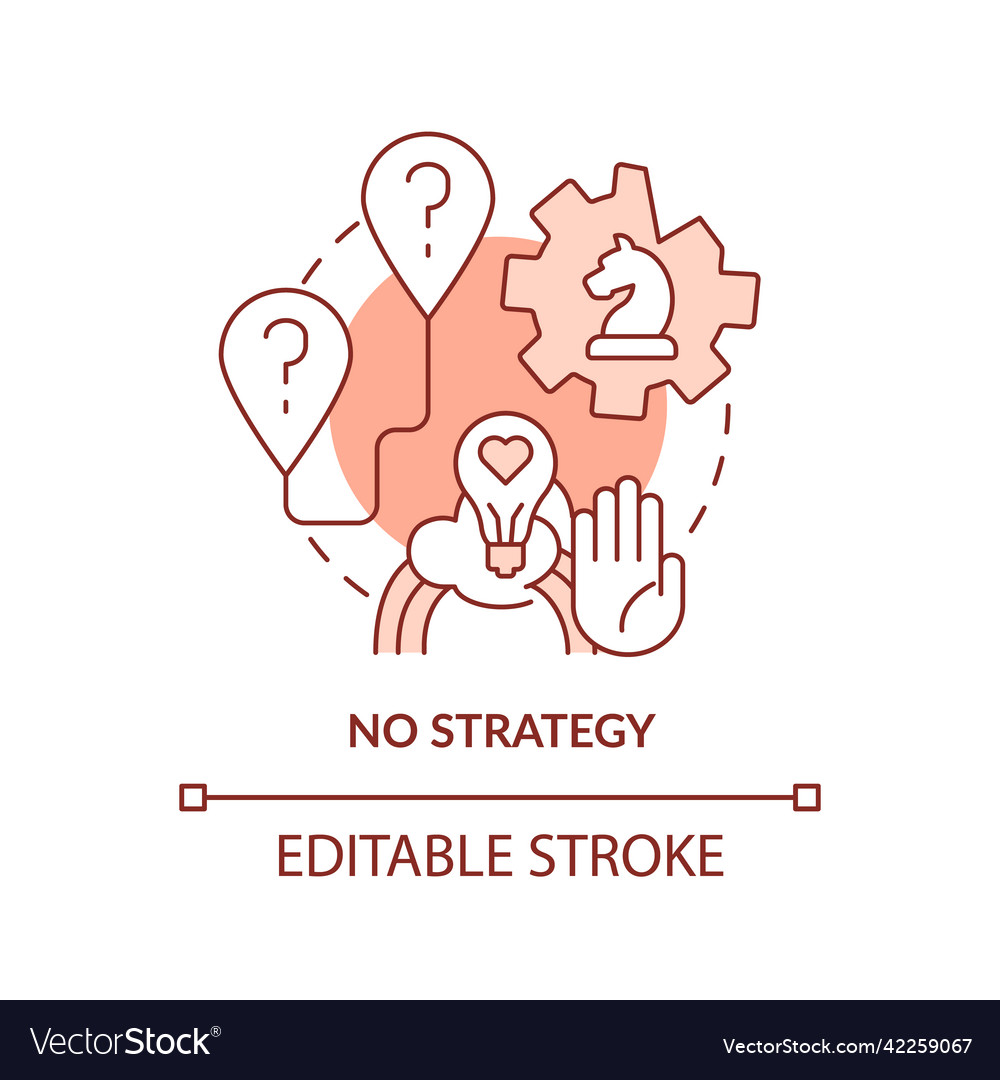 No strategy terracotta concept icon Royalty Free Vector No strategy terracotta concept icon Royalty Free Vector
