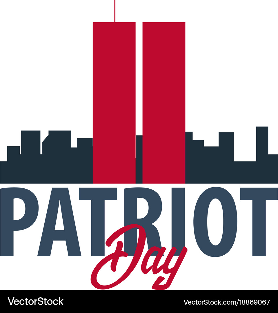 Patriot day emblems or logo september 11 we Vector Image