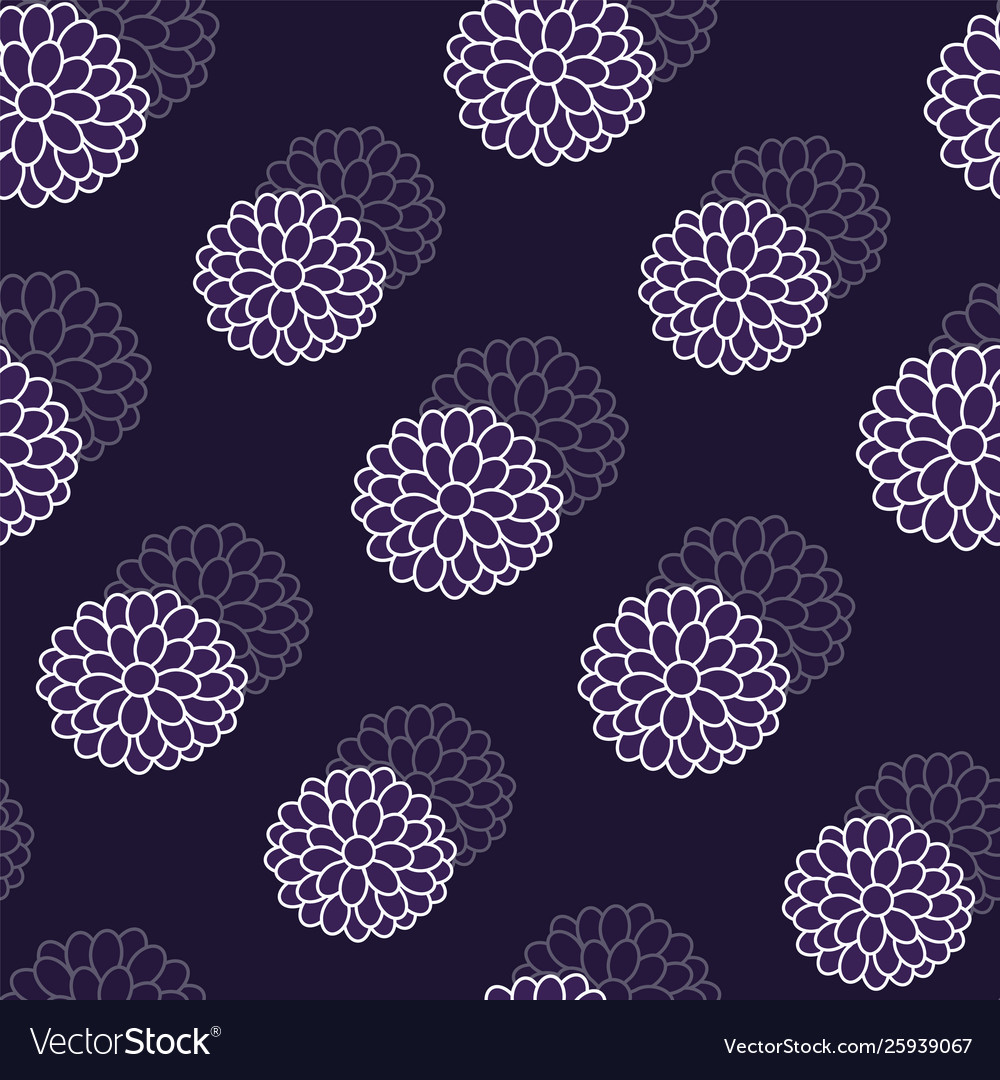Purple seamless repeat pattern with white Vector Image