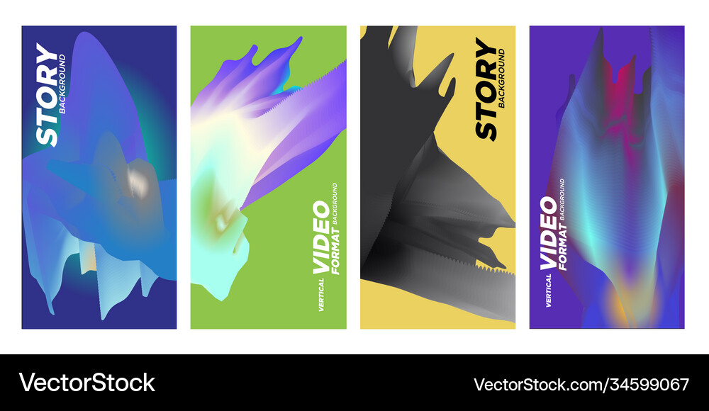 Trendy gradient wavy shapes colorful marble Vector Image