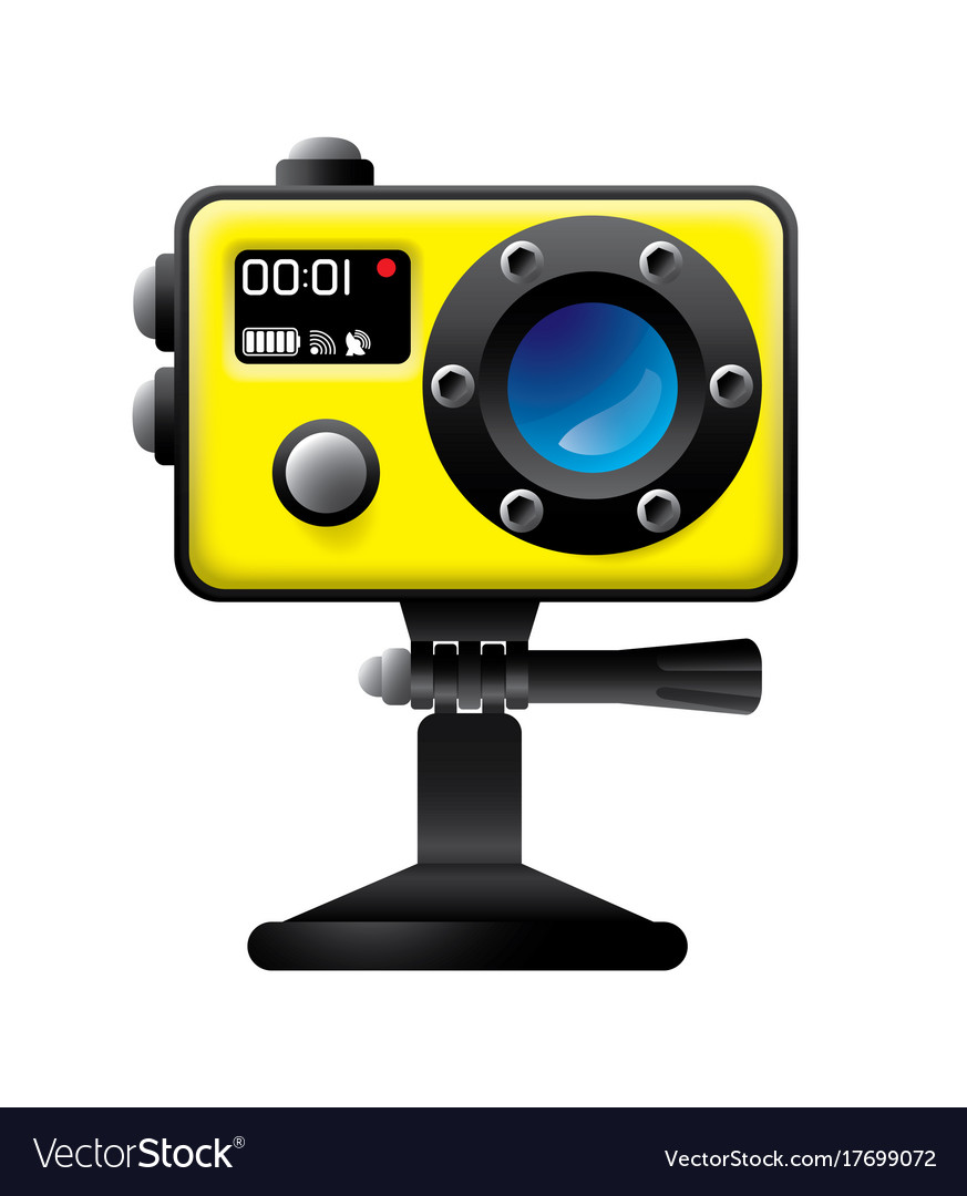 Action camera Royalty Free Vector Image - VectorStock