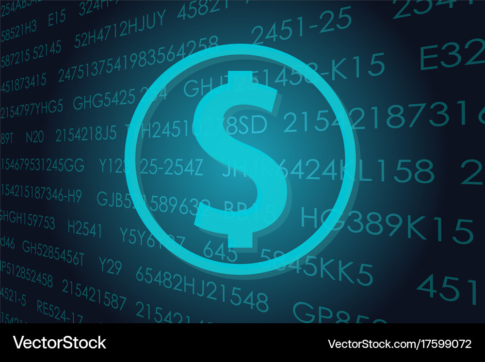 Business money sign Royalty Free Vector Image - VectorStock