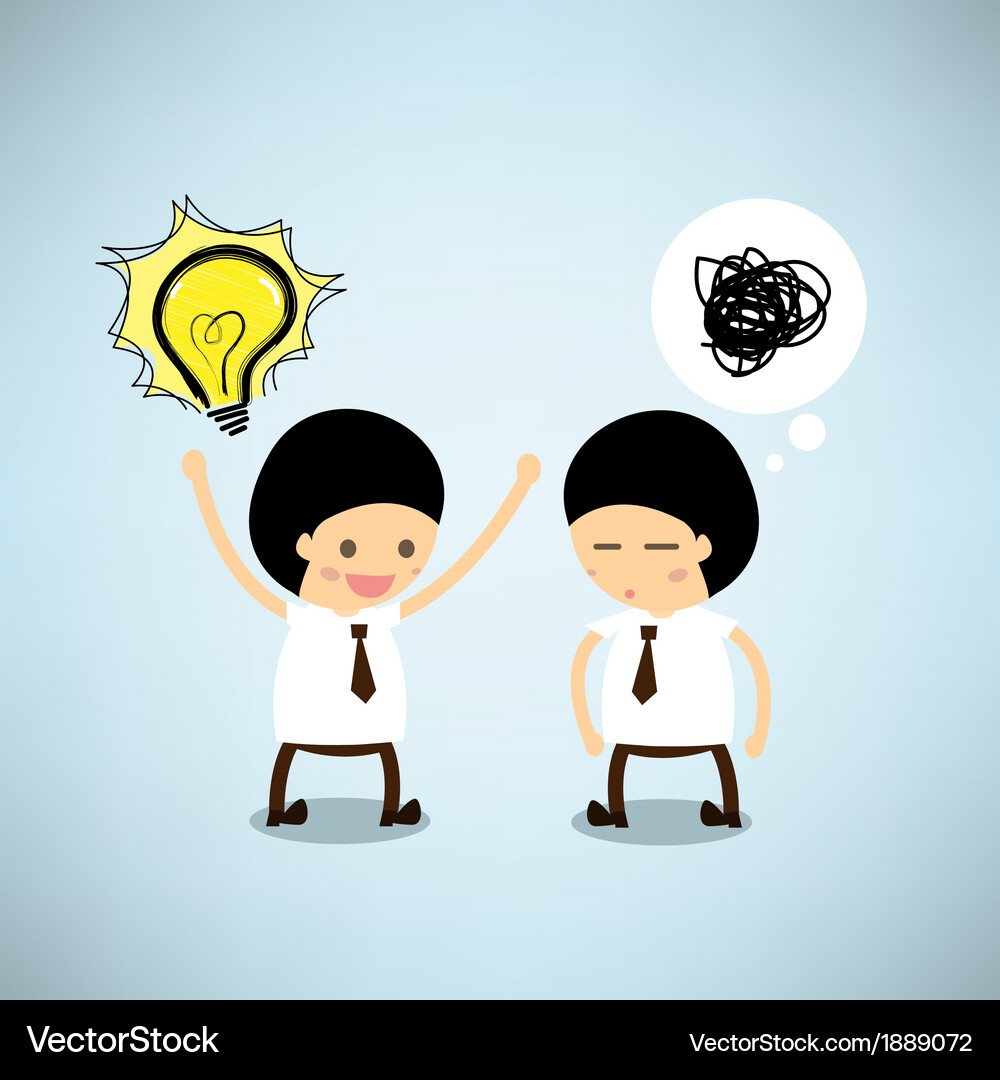 Businessman are thinking and have no idea Vector Image