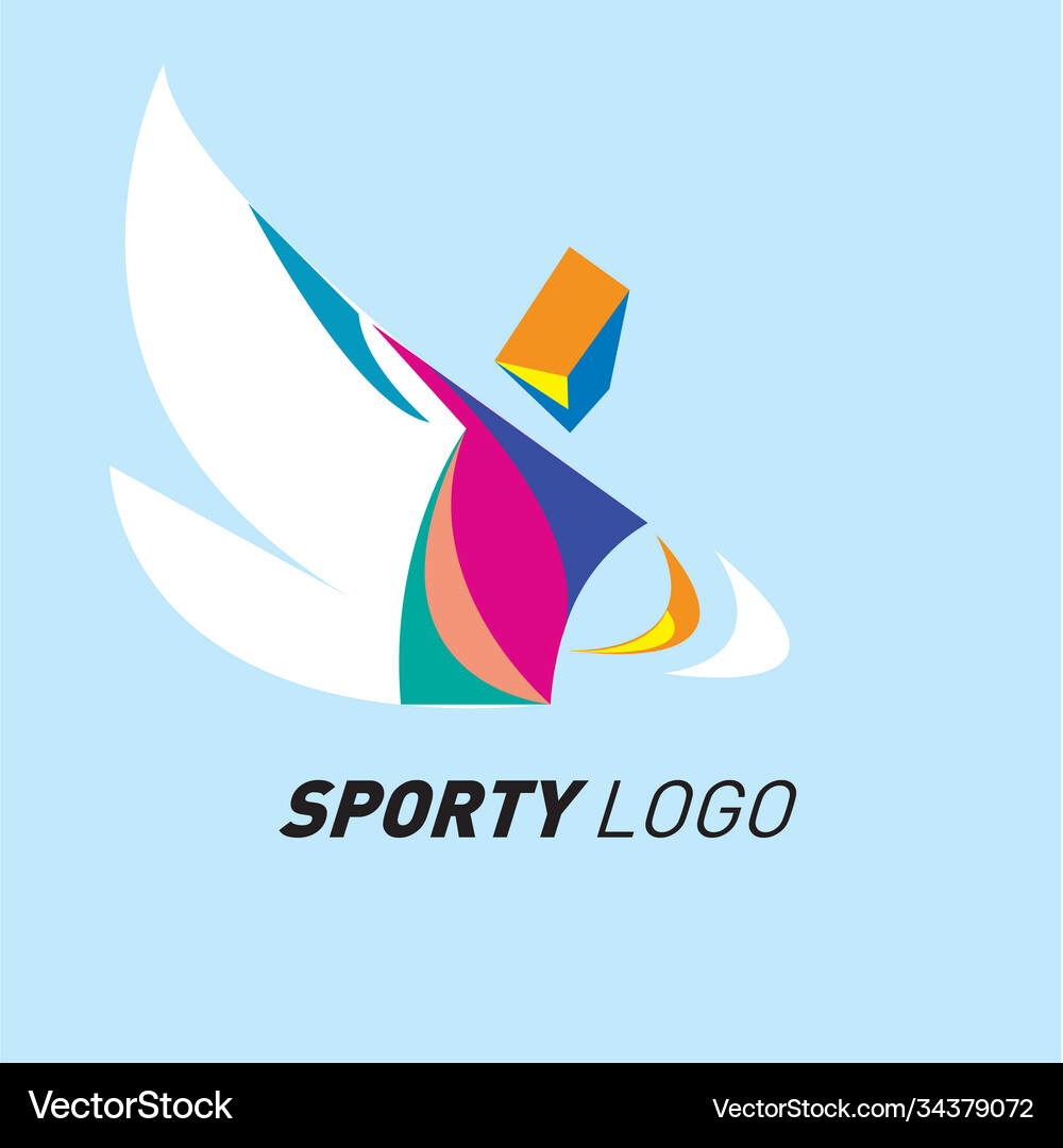 Colorful dynamic sport logo and icon event Vector Image