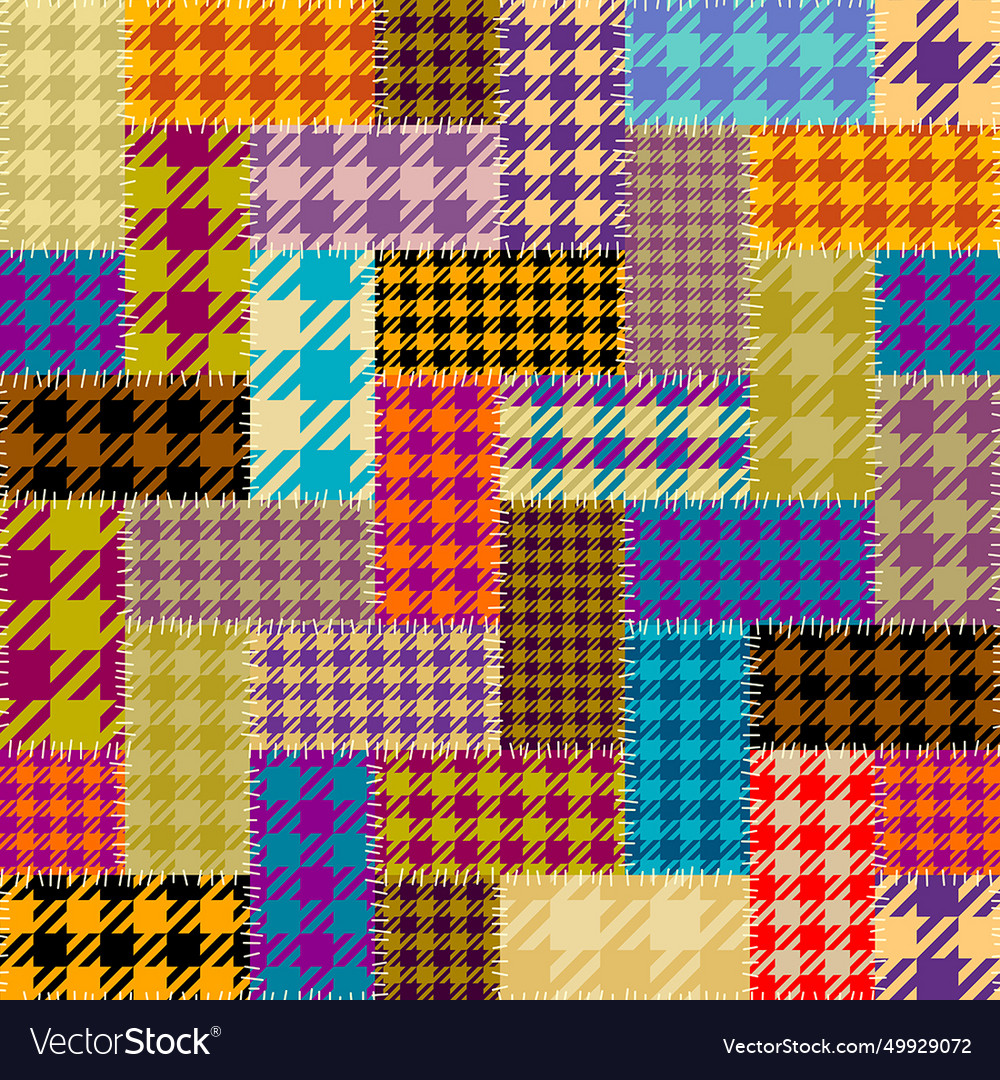 Geometric abstract pattern textile patchwork Vector Image