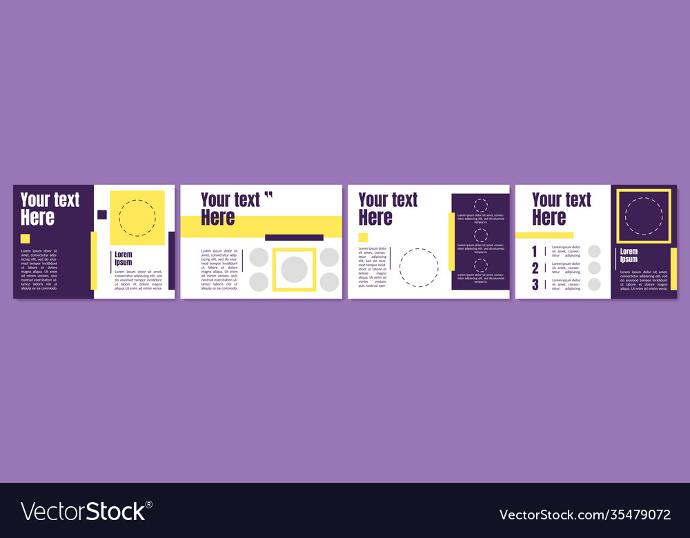 Multipurpose presentation slide template Vector Image