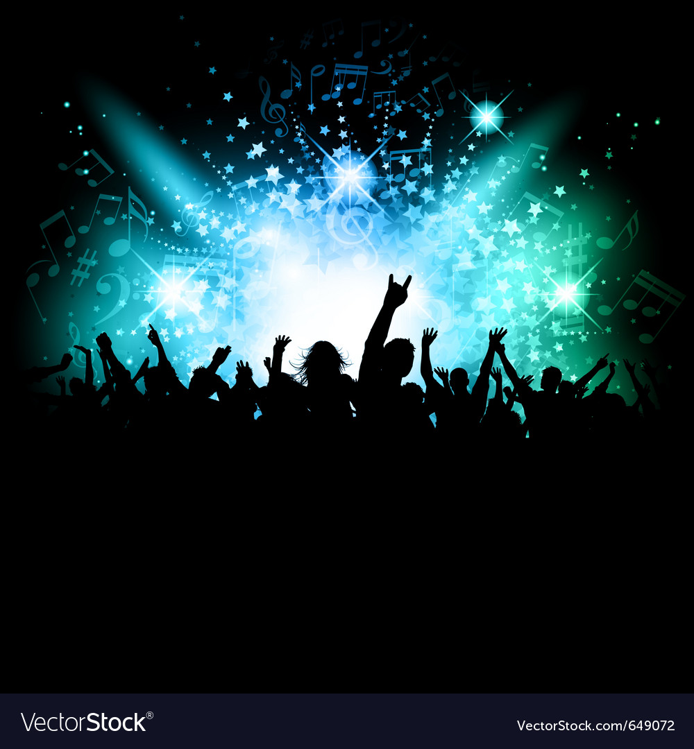 Music crowd Royalty Free Vector Image - VectorStock