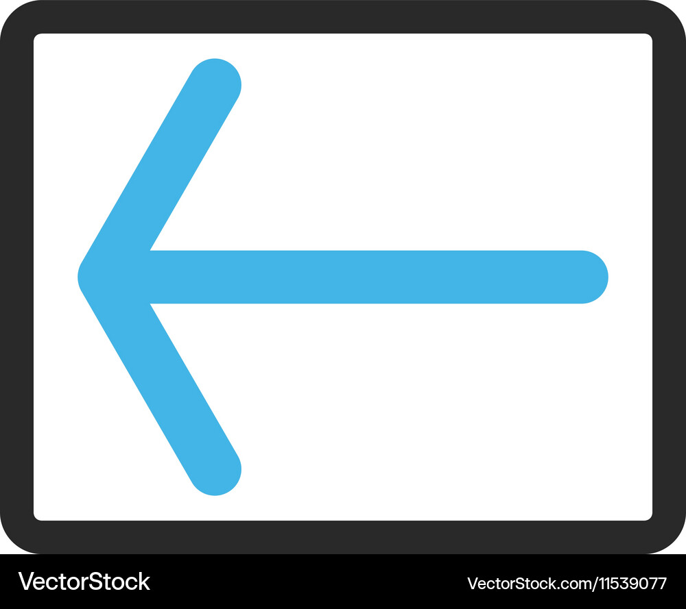 Arrow left framed icon Royalty Free Vector Image