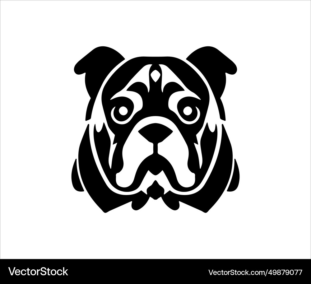 Bulldog logo design icon symbol Royalty Free Vector Image