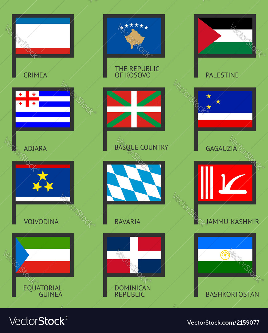 Flags flat set-18 Royalty Free Vector Image - VectorStock