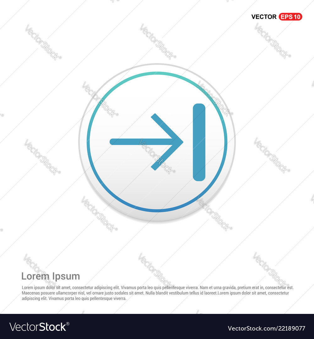 Forward icon - white circle button Royalty Free Vector Image
