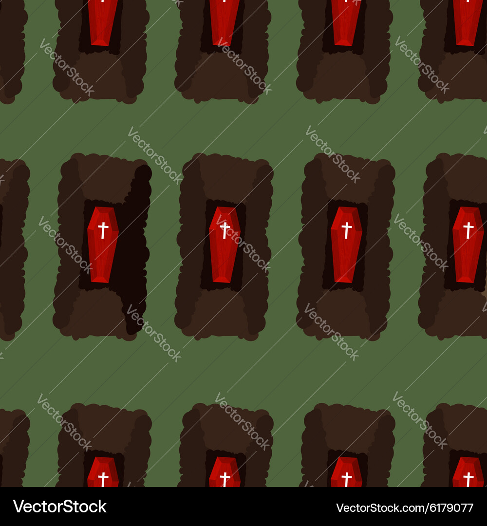 Grave of seamless pattern background cemetery many