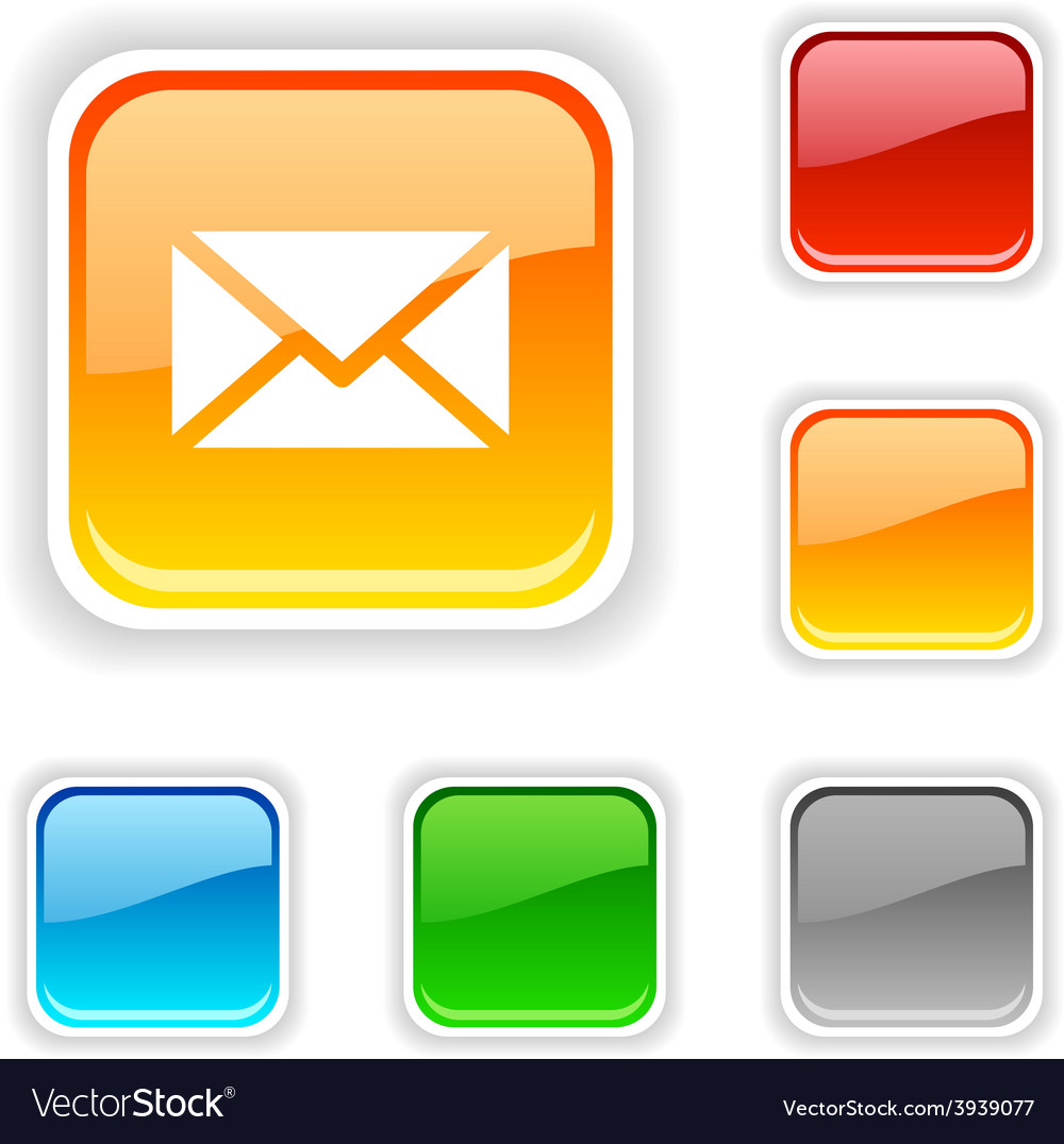 Mail button Royalty Free Vector Image - VectorStock