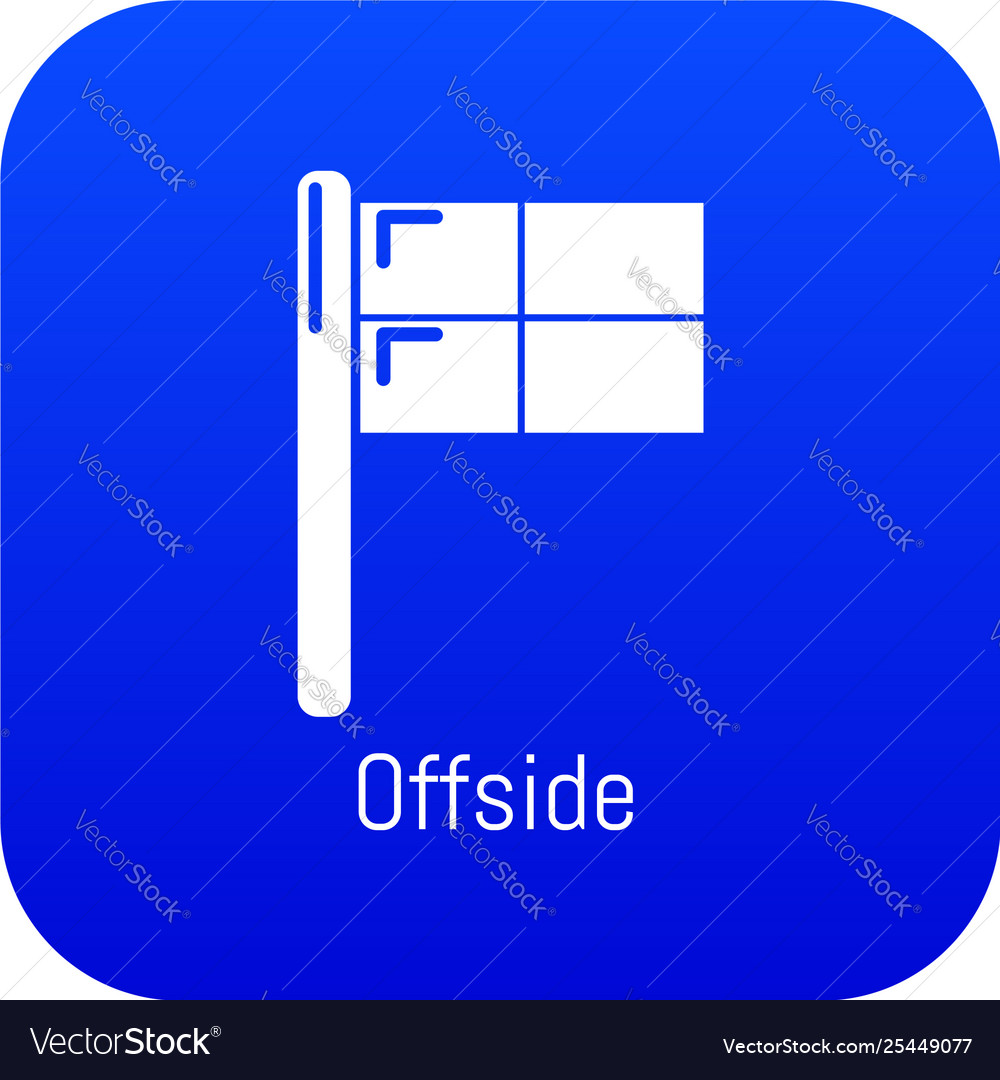 Offside icon blue Royalty Free Vector Image - VectorStock