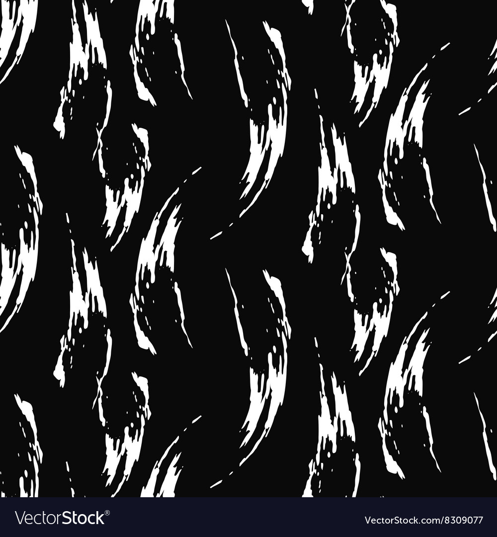 Paint ink brush stroke seamless pattern Royalty Free Vector