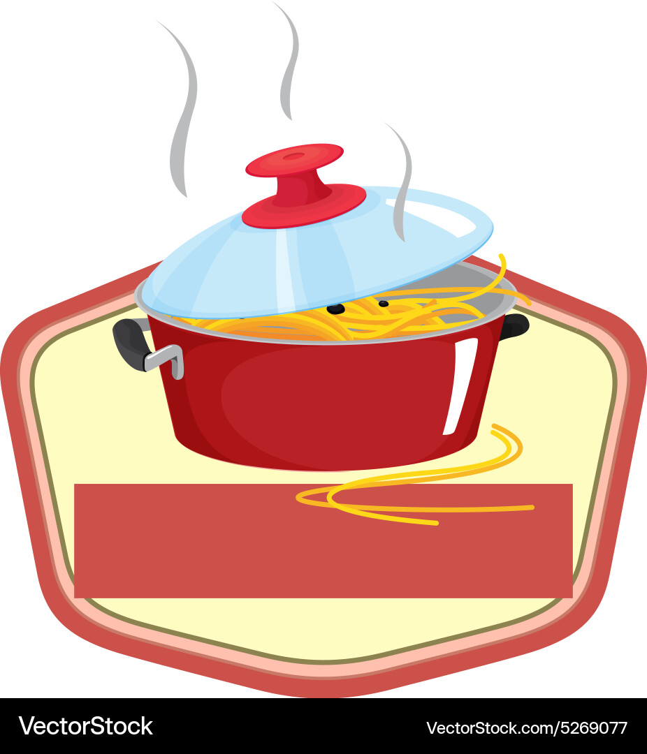 Pot and sign Royalty Free Vector Image - VectorStock