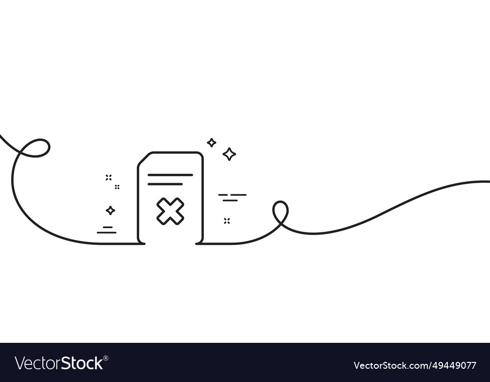 Remove document line icon delete file sign Vector Image Remove document line icon delete file sign Vector Image