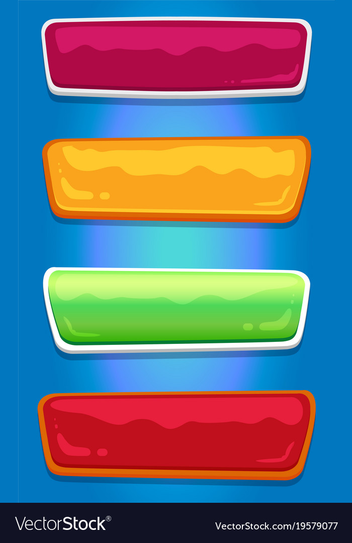 Set of bright colorful patterns of push-buttons Vector Image