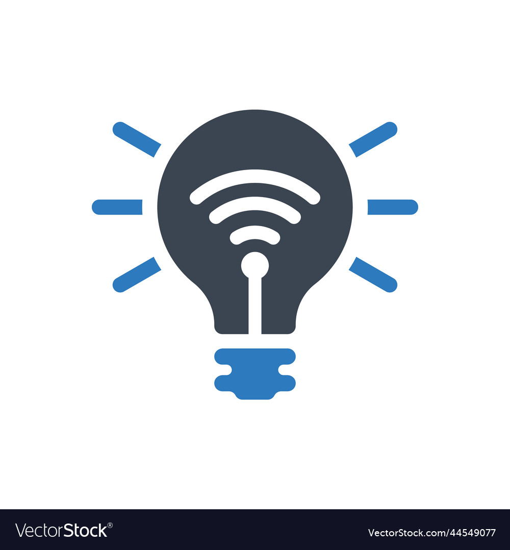 Smart light icon Royalty Free Vector Image - VectorStock