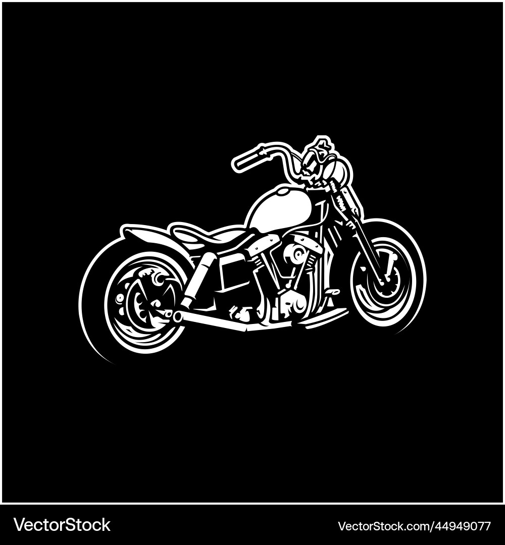 Vintage chopper retro american motorcycle Vector Image
