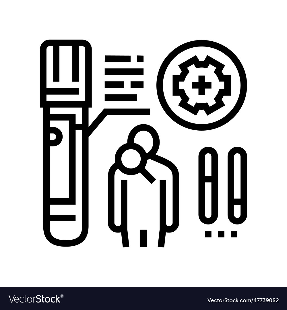 Clinical trials biomedical line icon Royalty Free Vector Clinical trials biomedical line icon Royalty Free Vector