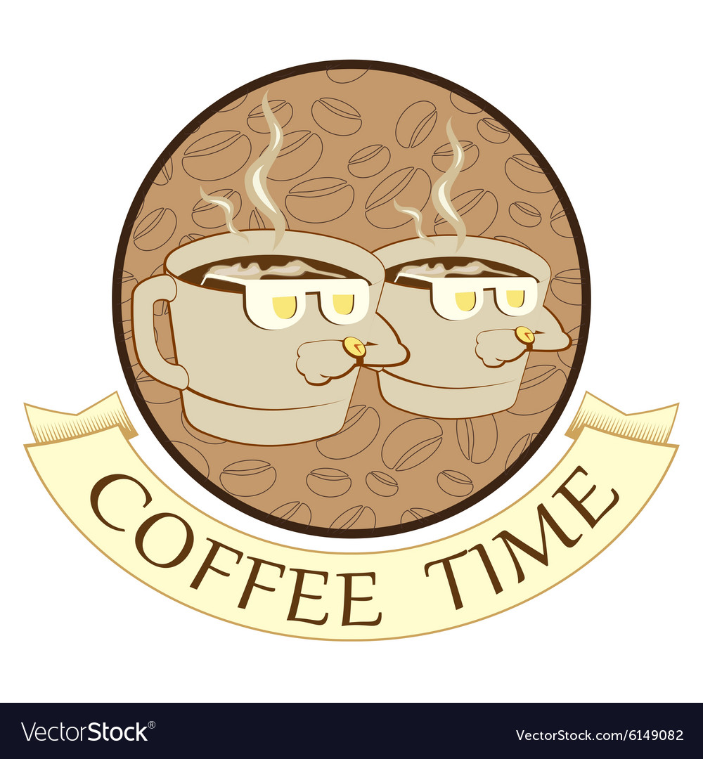 Coffee time break Royalty Free Vector Image - VectorStock