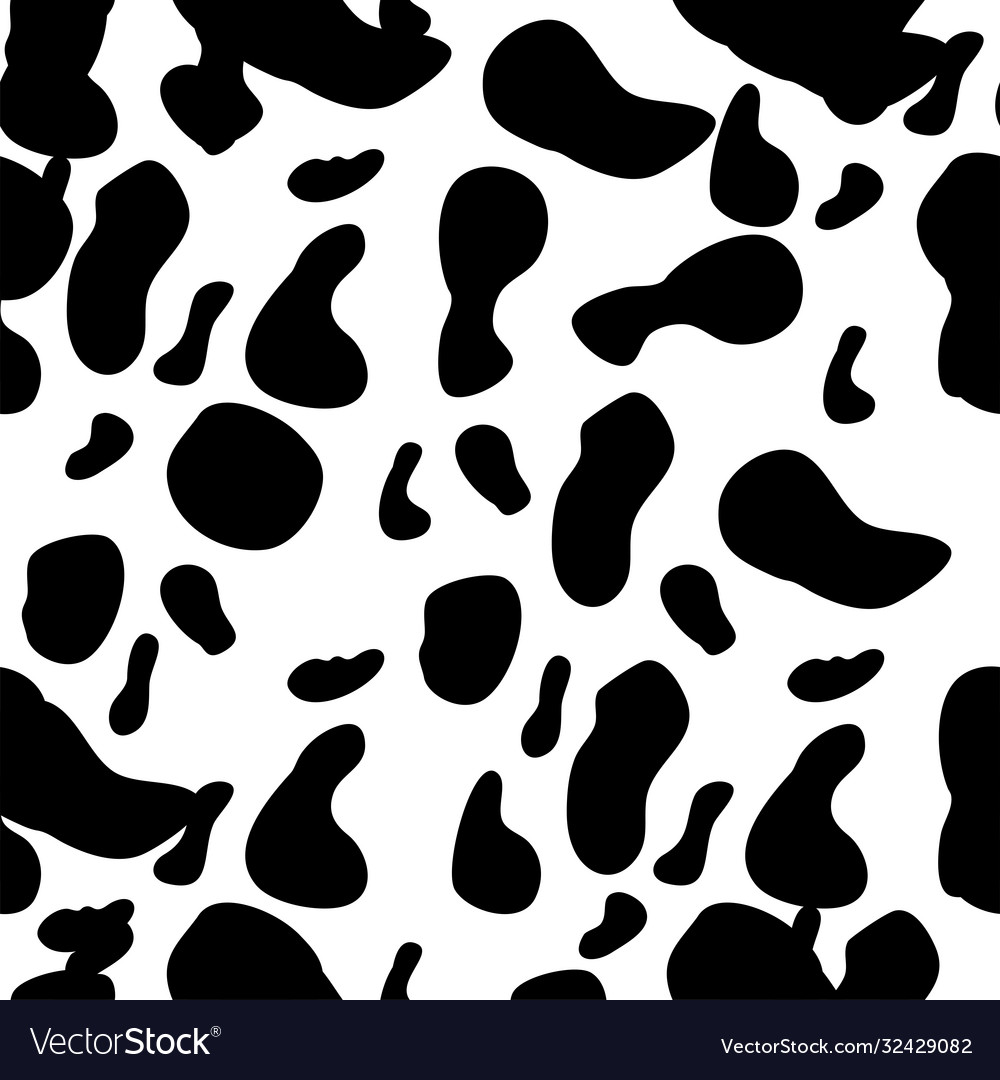 Cow spots seamless pattern endless texture Vector Image