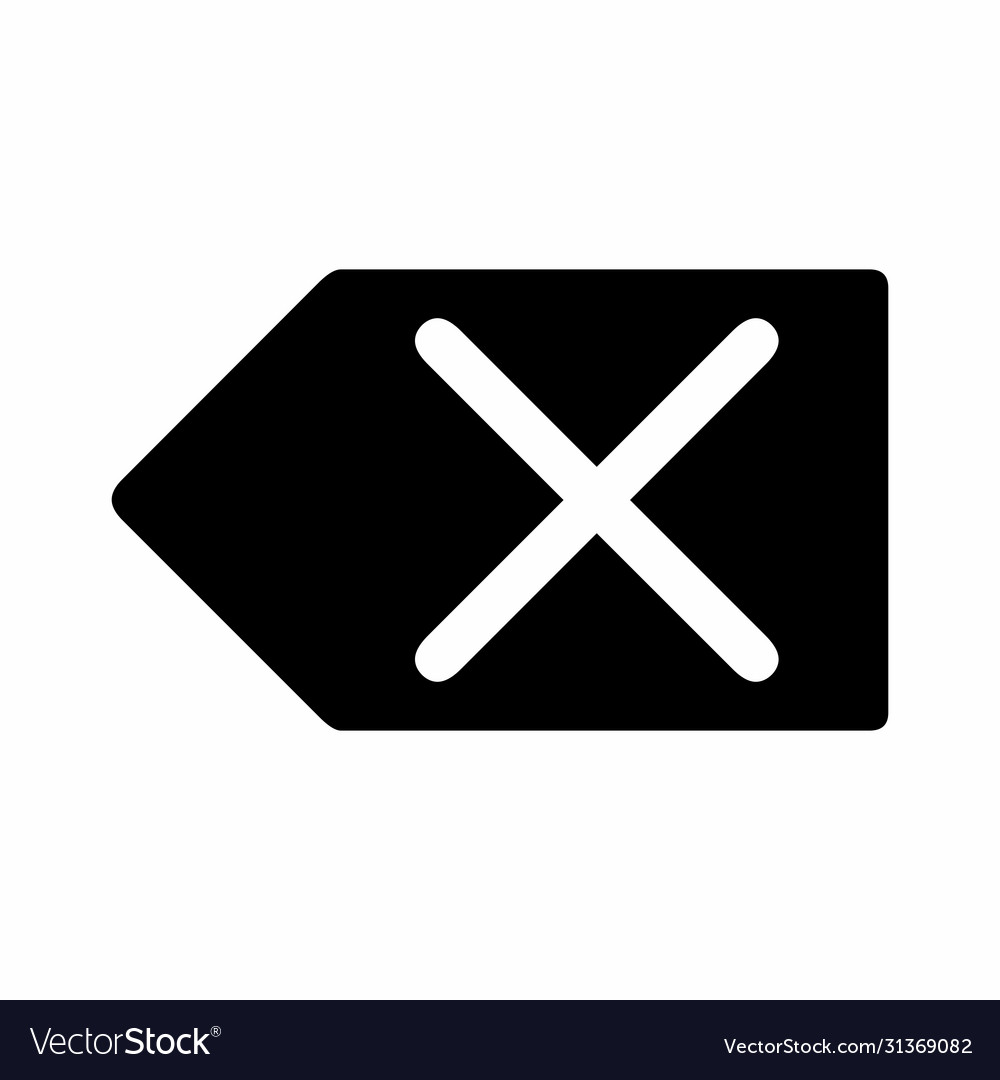 Delete backspace icon Royalty Free Vector Image