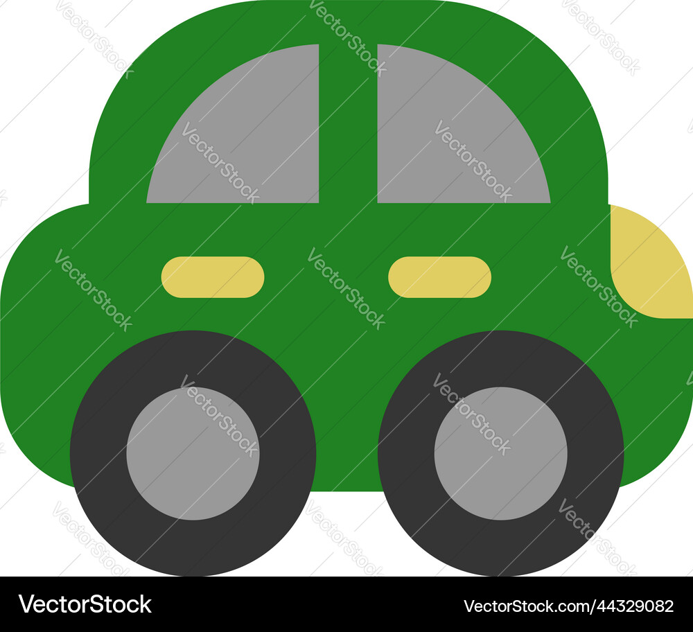 Green transport car on a white background Vector Image