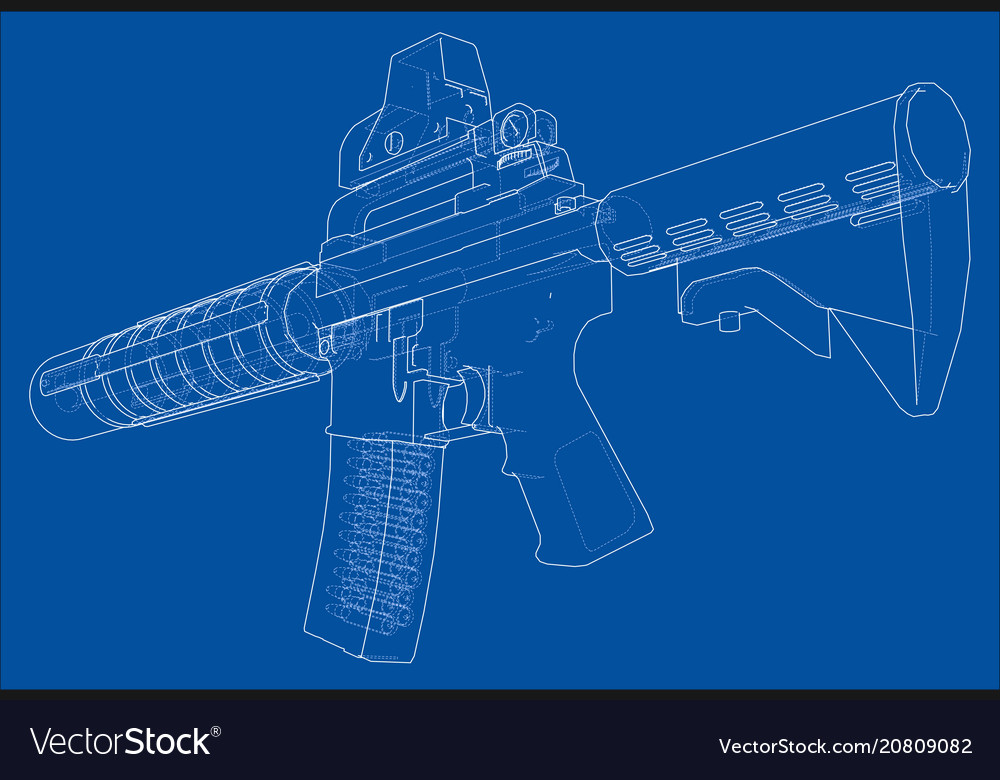Machine gun Royalty Free Vector Image - VectorStock
