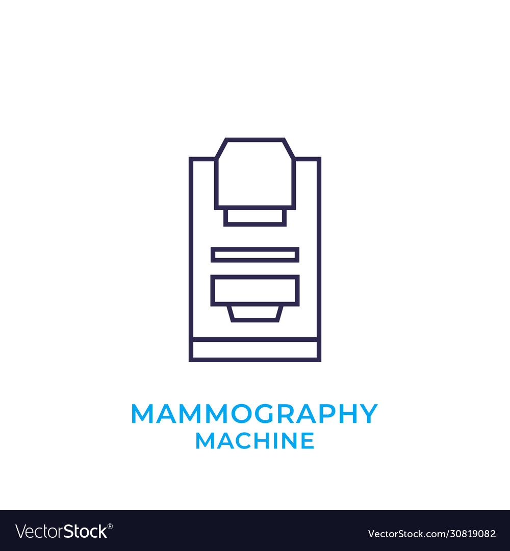 Mammography machine icon linear Royalty Free Vector Image
