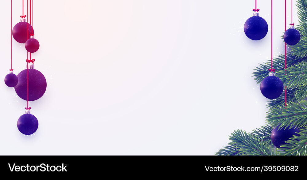 Matt dark blue and violet christmas baubles Vector Image
