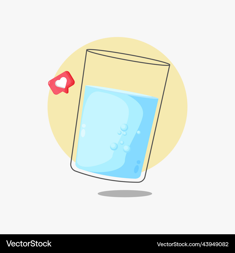 Mineral water in glass icon design Royalty Free Vector Image