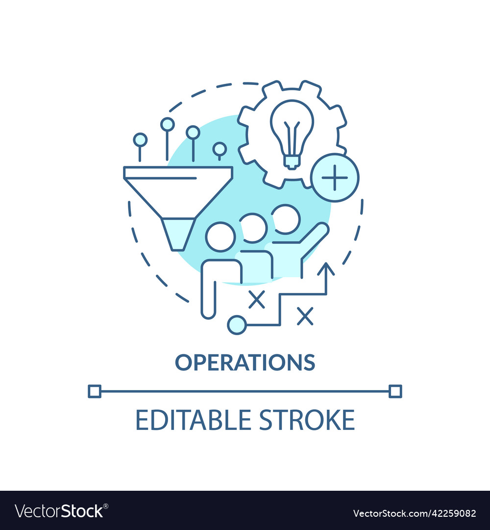 Operations turquoise concept icon Royalty Free Vector Image Operations turquoise concept icon Royalty Free Vector Image