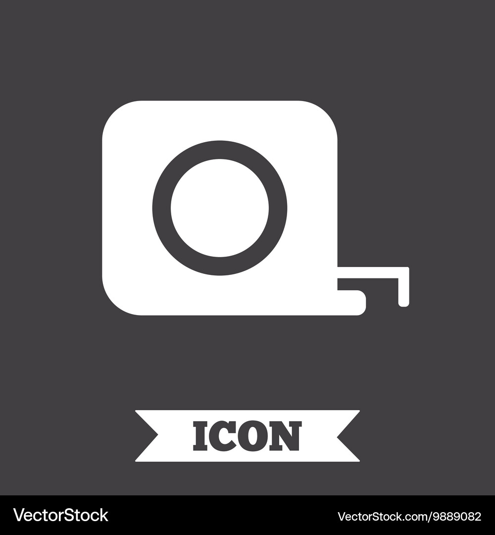 Roulette construction icon tape measure symbol Vector Image