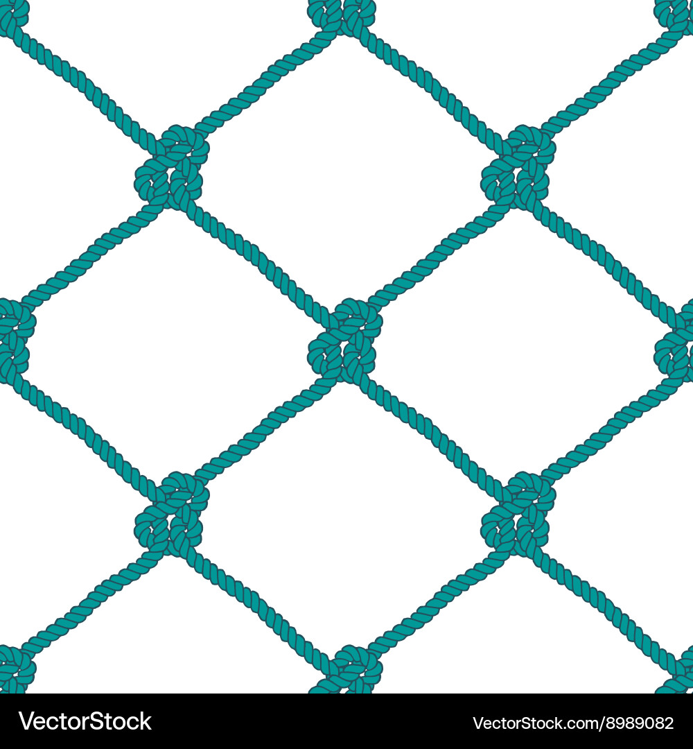 Seamless nautical rope knot pattern Royalty Free Vector