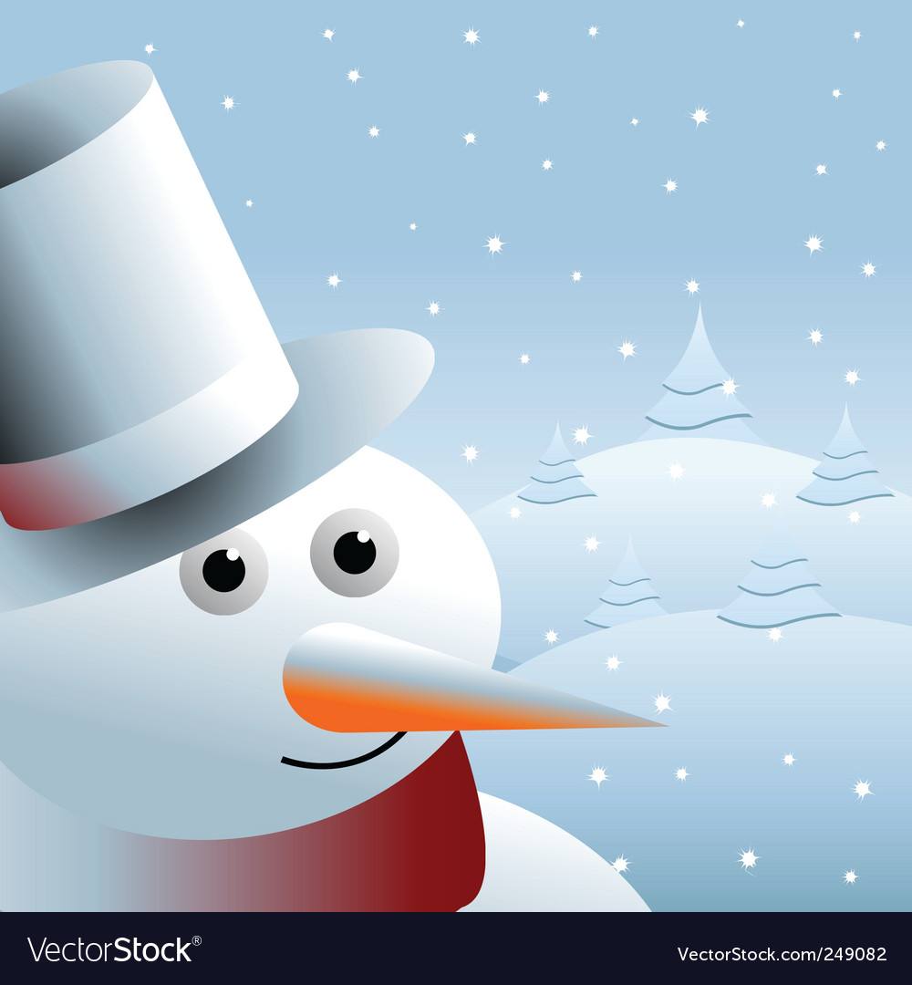 Snowman background Royalty Free Vector Image - VectorStock