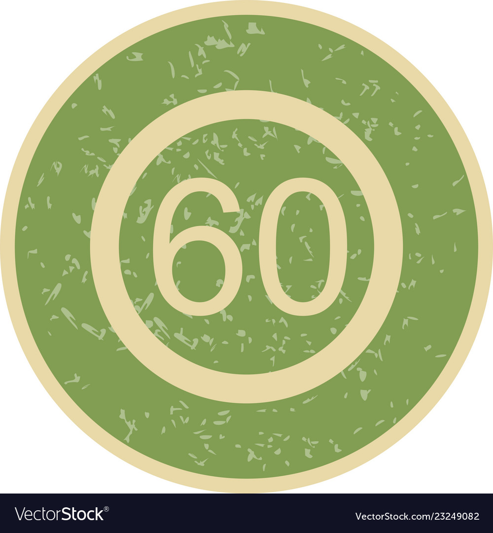 Speed limit 60 icon Royalty Free Vector Image - VectorStock