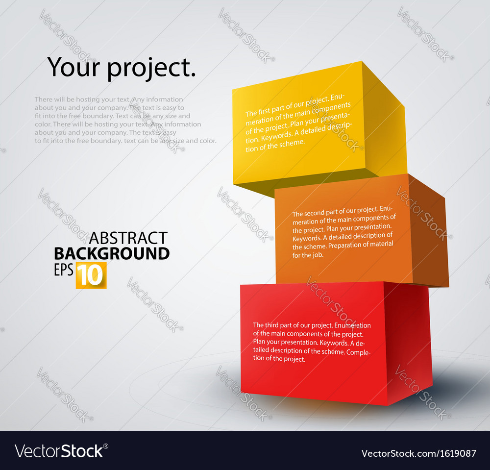 3d boxes Royalty Free Vector Image - VectorStock