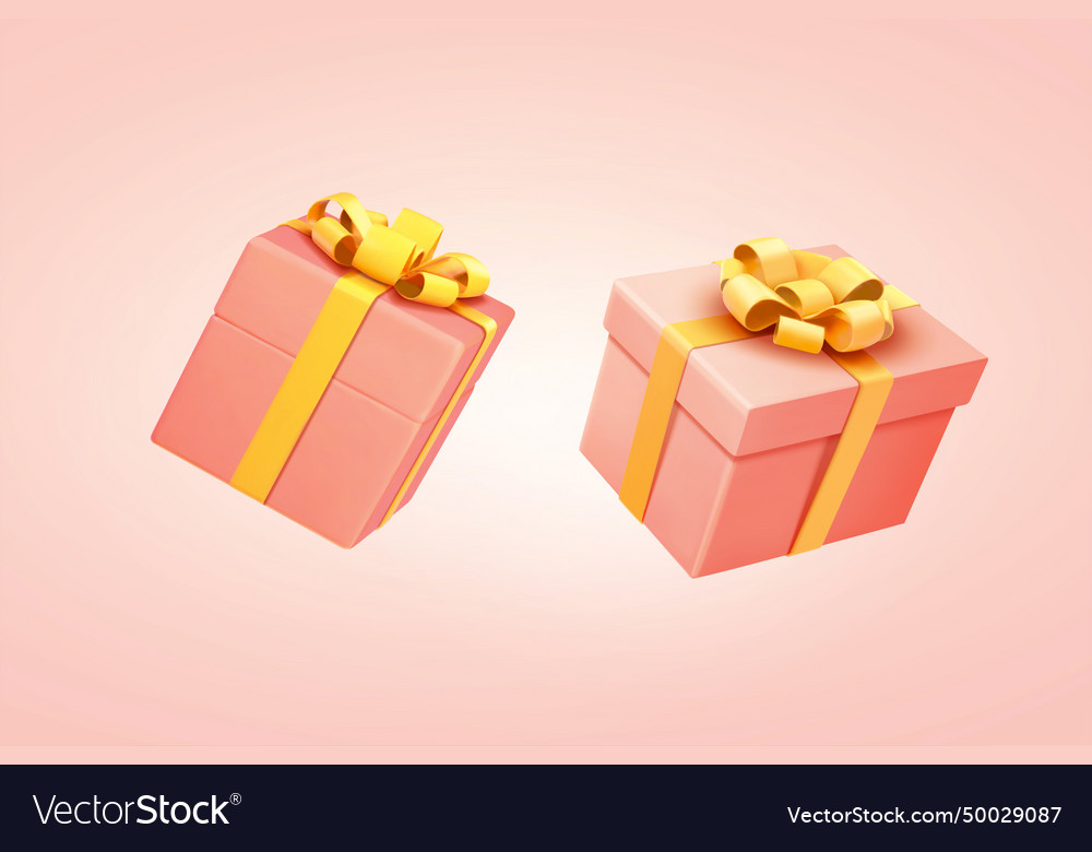 3d gift boxes Royalty Free Vector Image - VectorStock