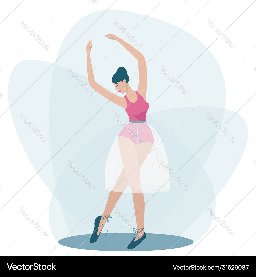A dancing girl is standing in beautiful pose Vector Image
