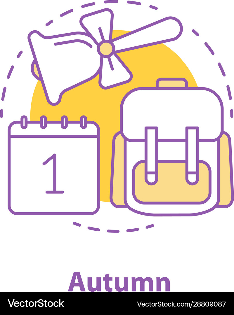 Autumn season concept icon Royalty Free Vector Image